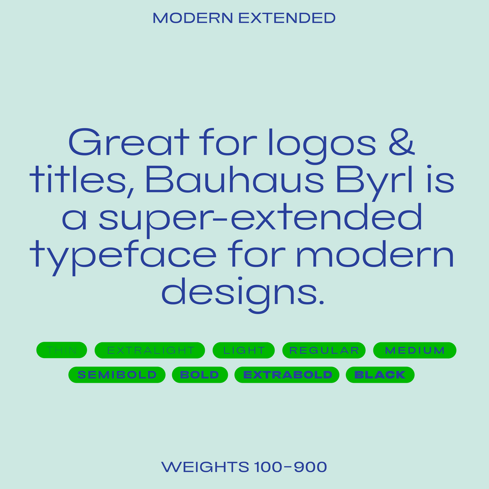 Byrl—Super-extended font for tech, fashion & finance – Mojomox