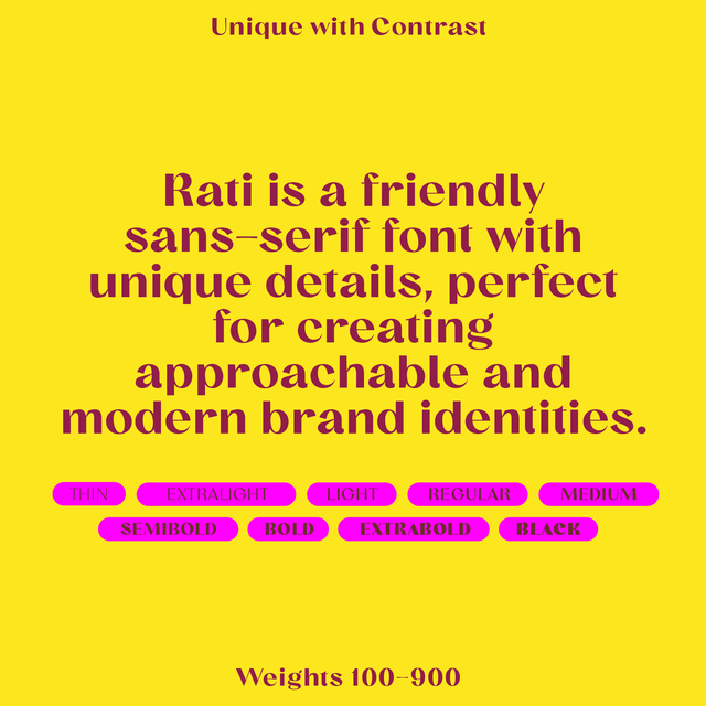 Rati—Friendly sans-serif font for modern, edgy branding – Mojomox