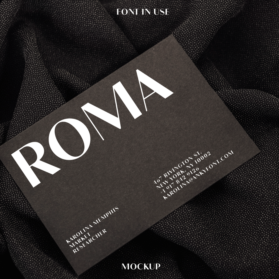 Roma—Sans-serif contrast typeface – Mojomox