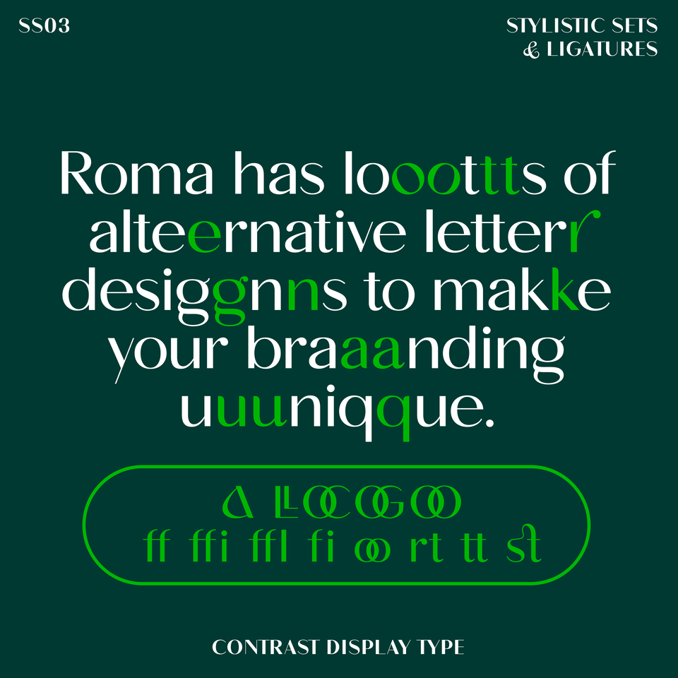 Roma—Sans-serif contrast typeface – Mojomox