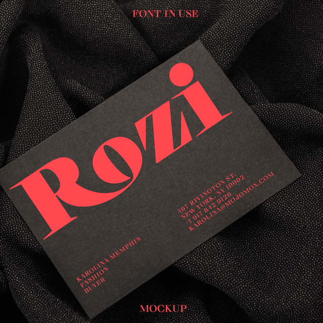 Rozi—Modern, elegant font with sharp serifs – Mojomox