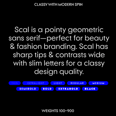 Scal—Pointy font, classic with a modern spin – Mojomox