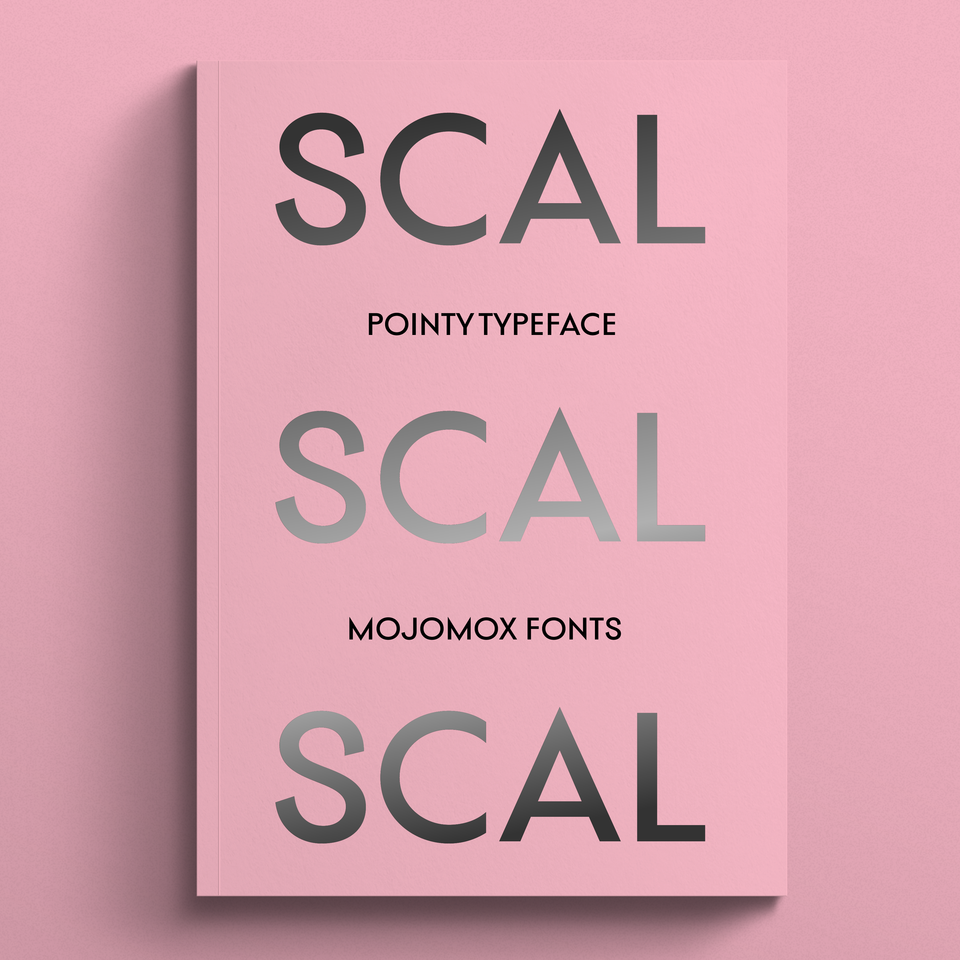 Scal—Pointy font, classic with a modern spin – Mojomox