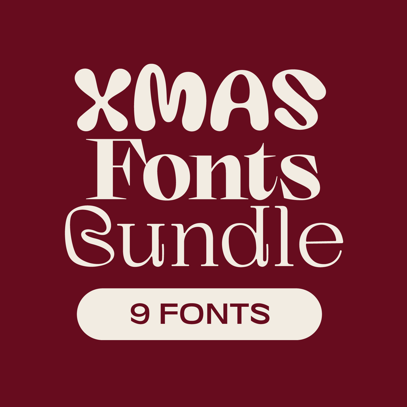 Xmas & Holiday Font Bundle of 9 Fonts – Mojomox