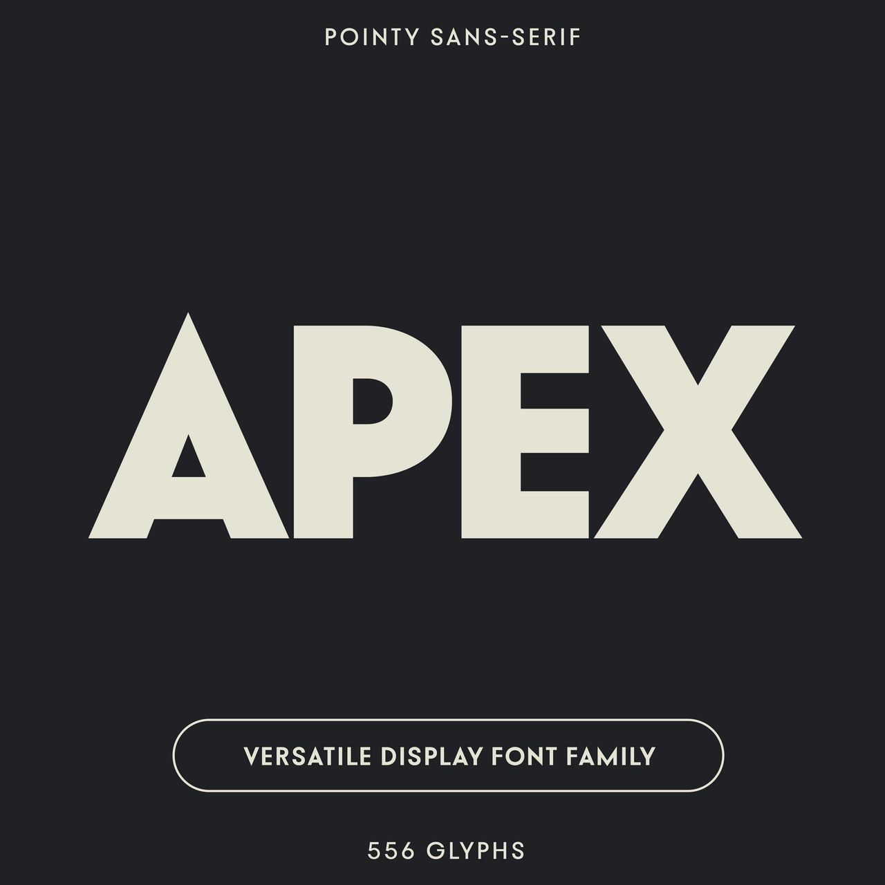 Apex—Bold and pointy sans-serif font with sharp alts – Mojomox