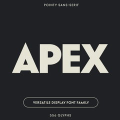 Apex—Bold and pointy sans-serif font with sharp alts – Mojomox