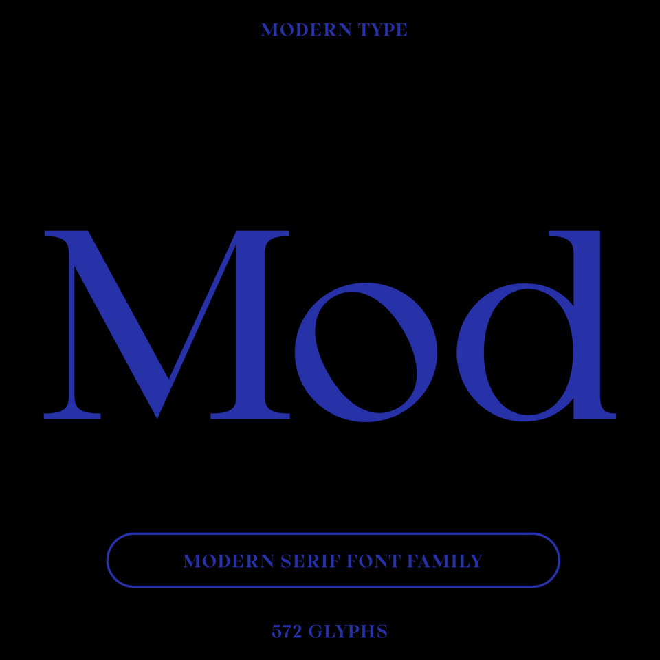 Bauhaus Mod—Modern serif typeface – Mojomox