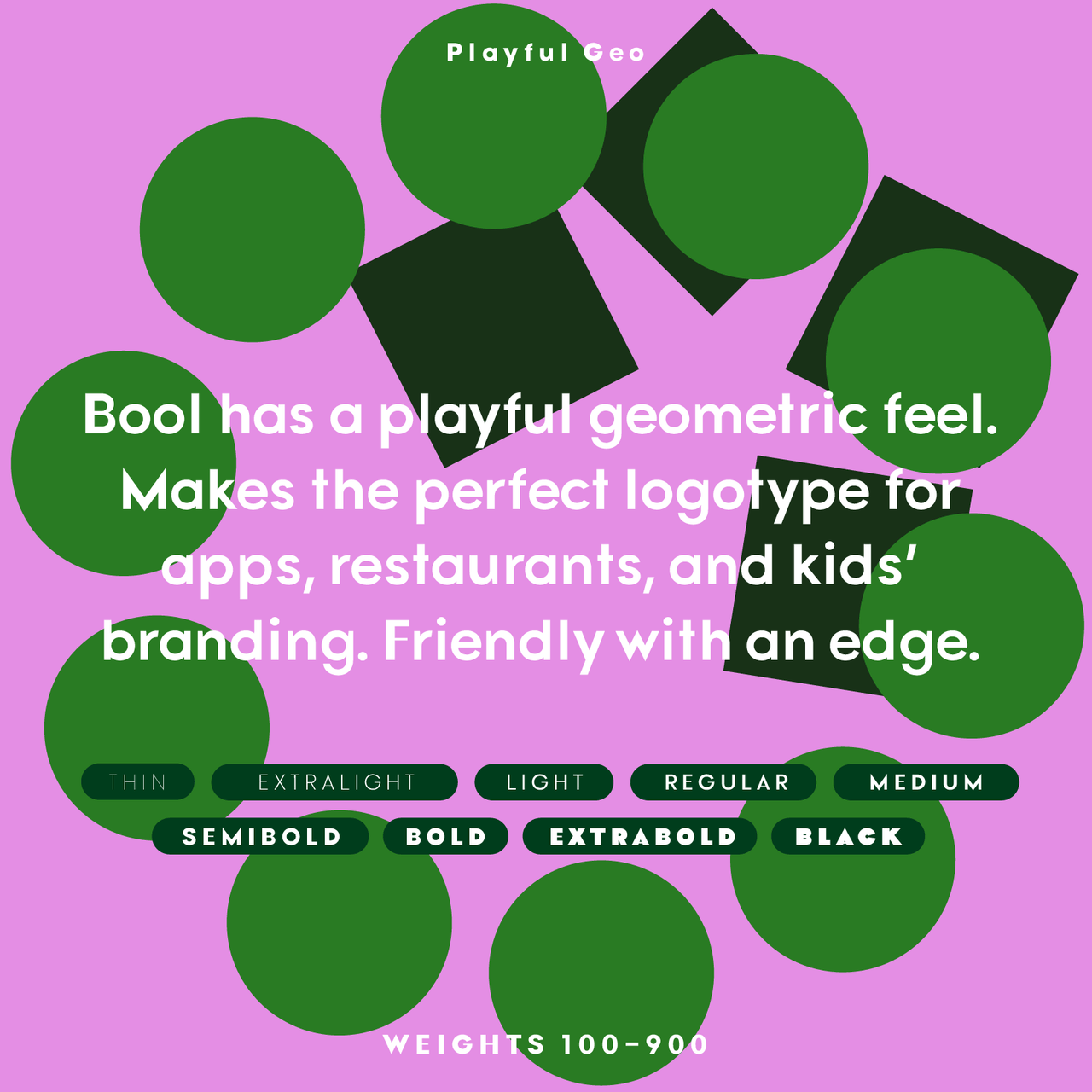 Bauhaus Bool—Playful sans-serif font, bold with fun alts – Mojomox