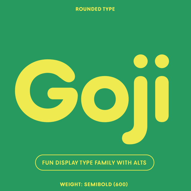 Goji, Friendly, rounded font – Mojomox