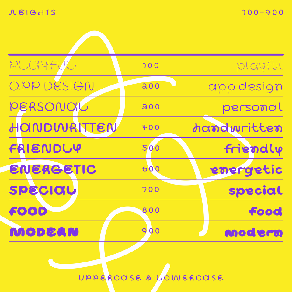 Lace Rounded—Noodle Font (Rounded, Handwritten Line Font) – Mojomox