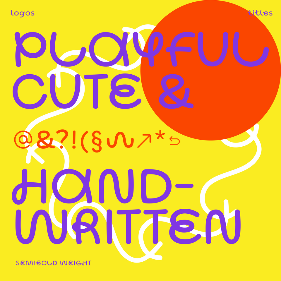 Lace Rounded—Noodle Font (Rounded, Handwritten Line Font) – Mojomox