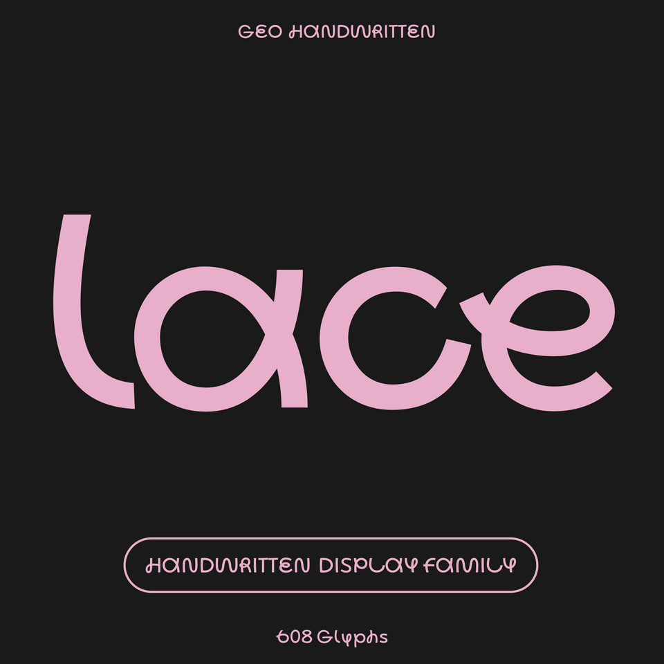 Lace — Handwritten, geometric font for restaurants & beauty branding ...