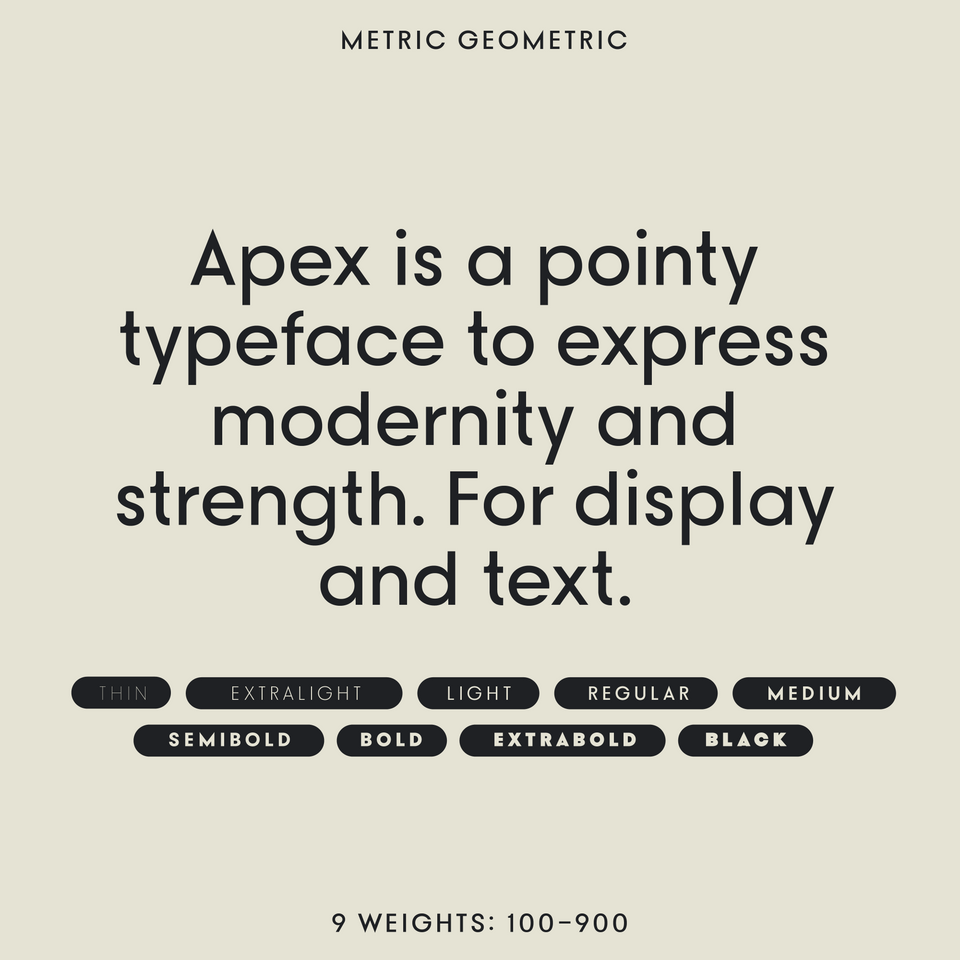 Apex—Pointy font with geometric frame – Mojomox