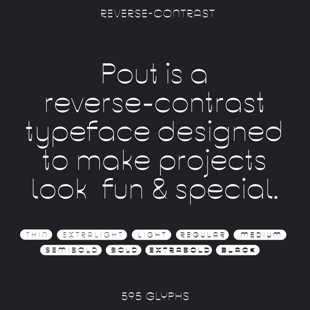 Pout — Reverse-contrast font for beauty & restaurants – Mojomox